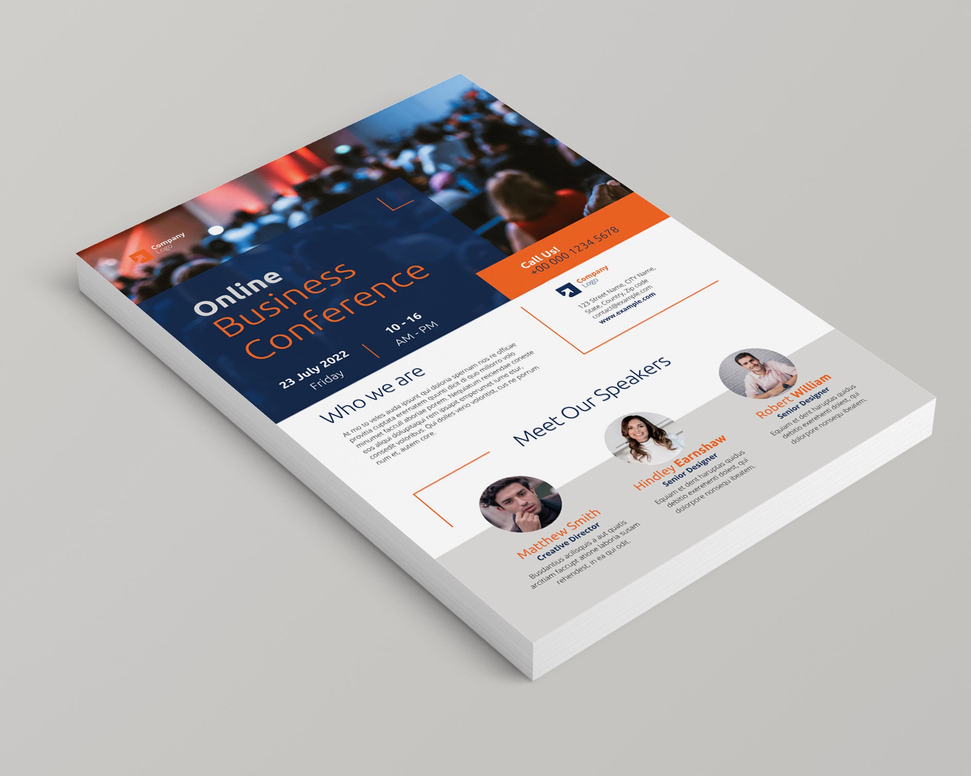 Business Conference Flyer Template, Event Promo Flyer Canva, Business ...