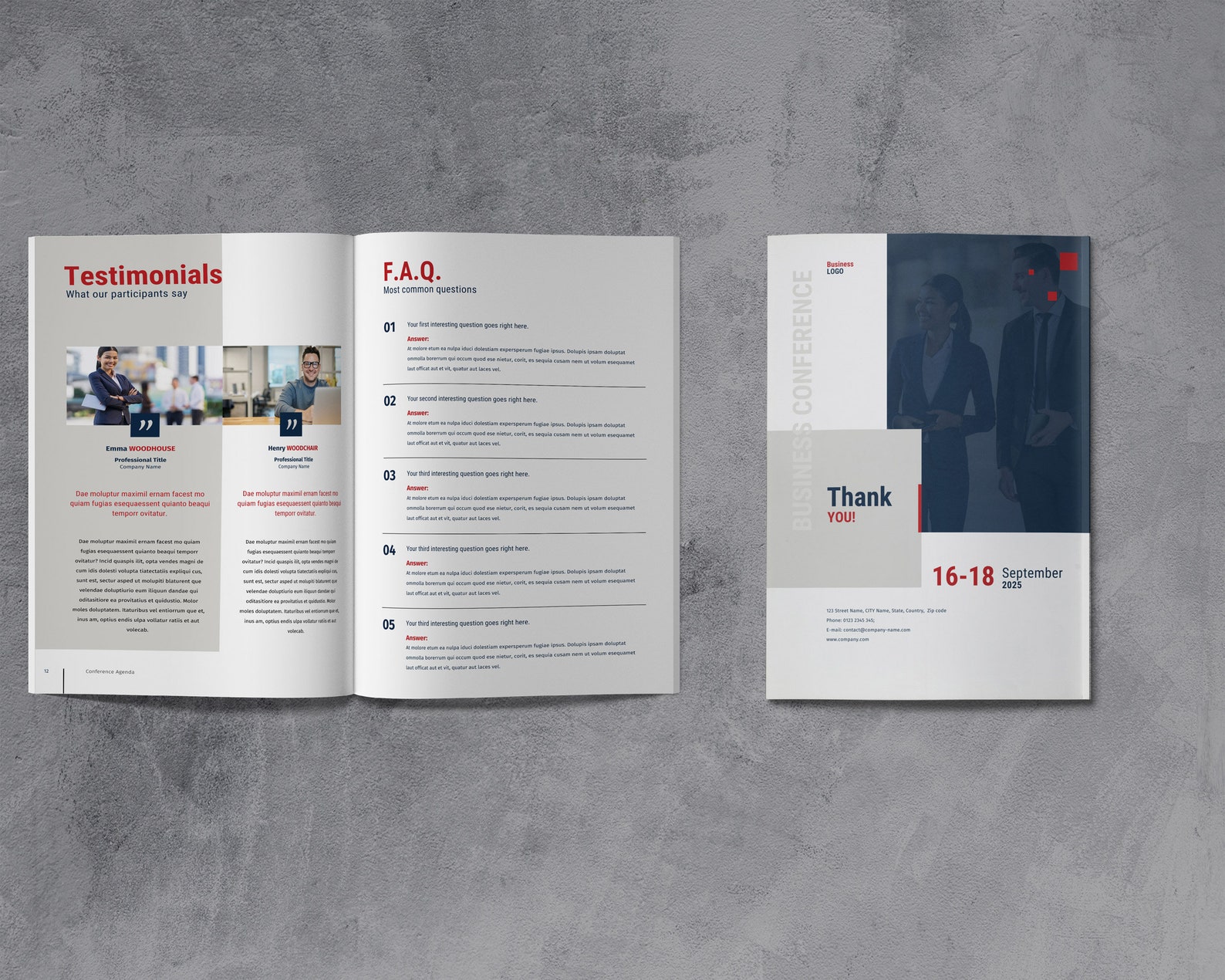 Event Conference Brochure Template, Canva Conference Agenda, Conference ...