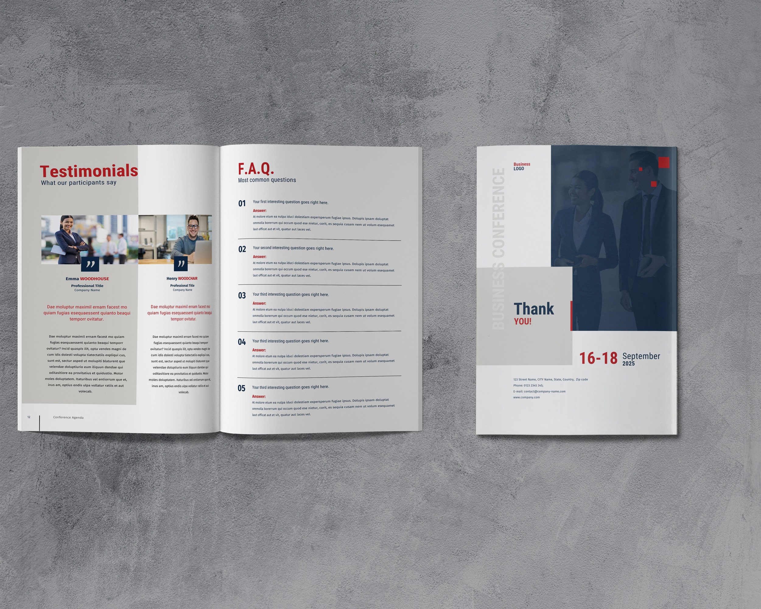 Event Conference Brochure Template, Canva Conference Agenda, Conference ...