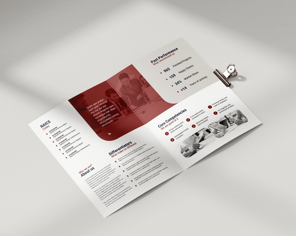 Capability Statement Template Canva Business Brochure Bifold, Business ...
