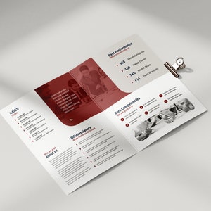 Capability Statement Template Canva Business Brochure Bifold, Business ...