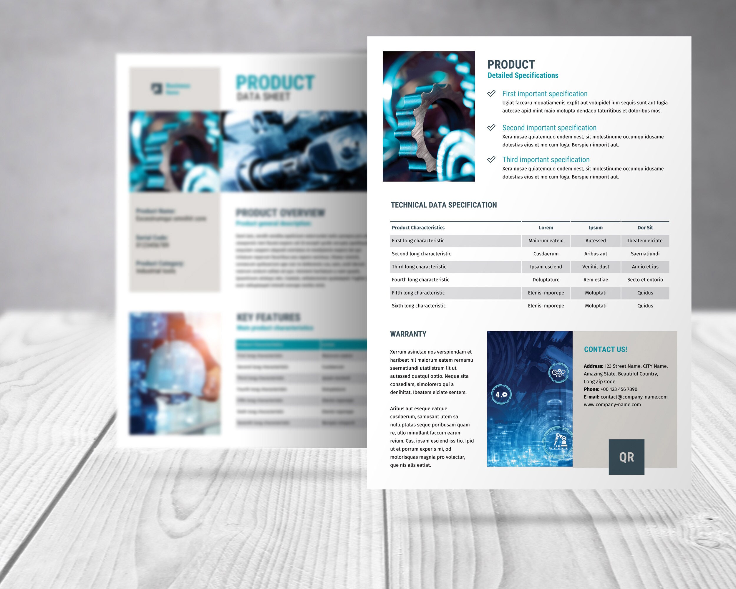 Product Sheet Template Canva, Flyer Product Data Sheet, Product ...