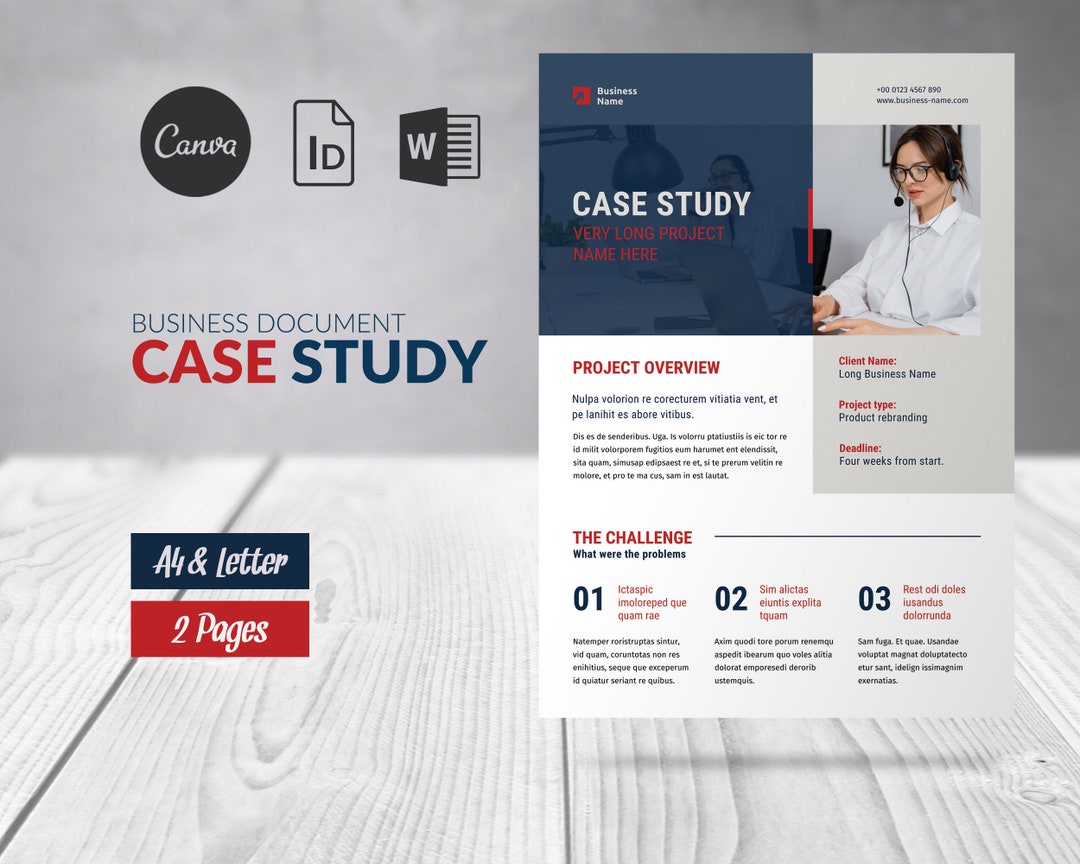 Company Case Study Template Canva, Brochure Template Word Client ...