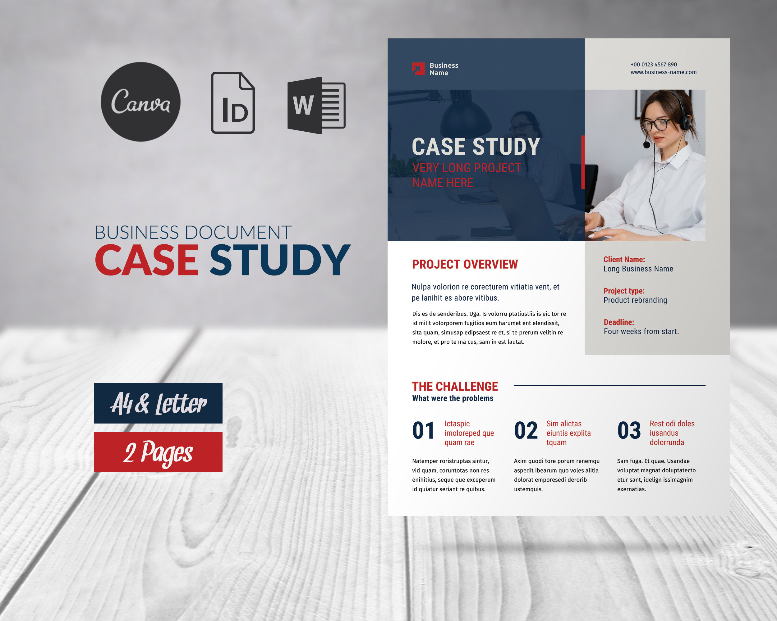 Company Case Study Template Canva, Brochure Template Word Client ...