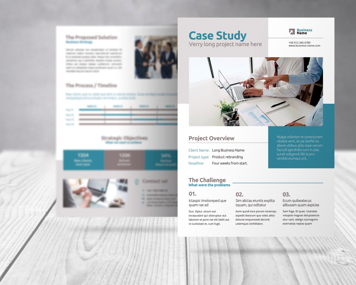 Company Case Study Template Canva, Brief Case Study Brochure Design ...