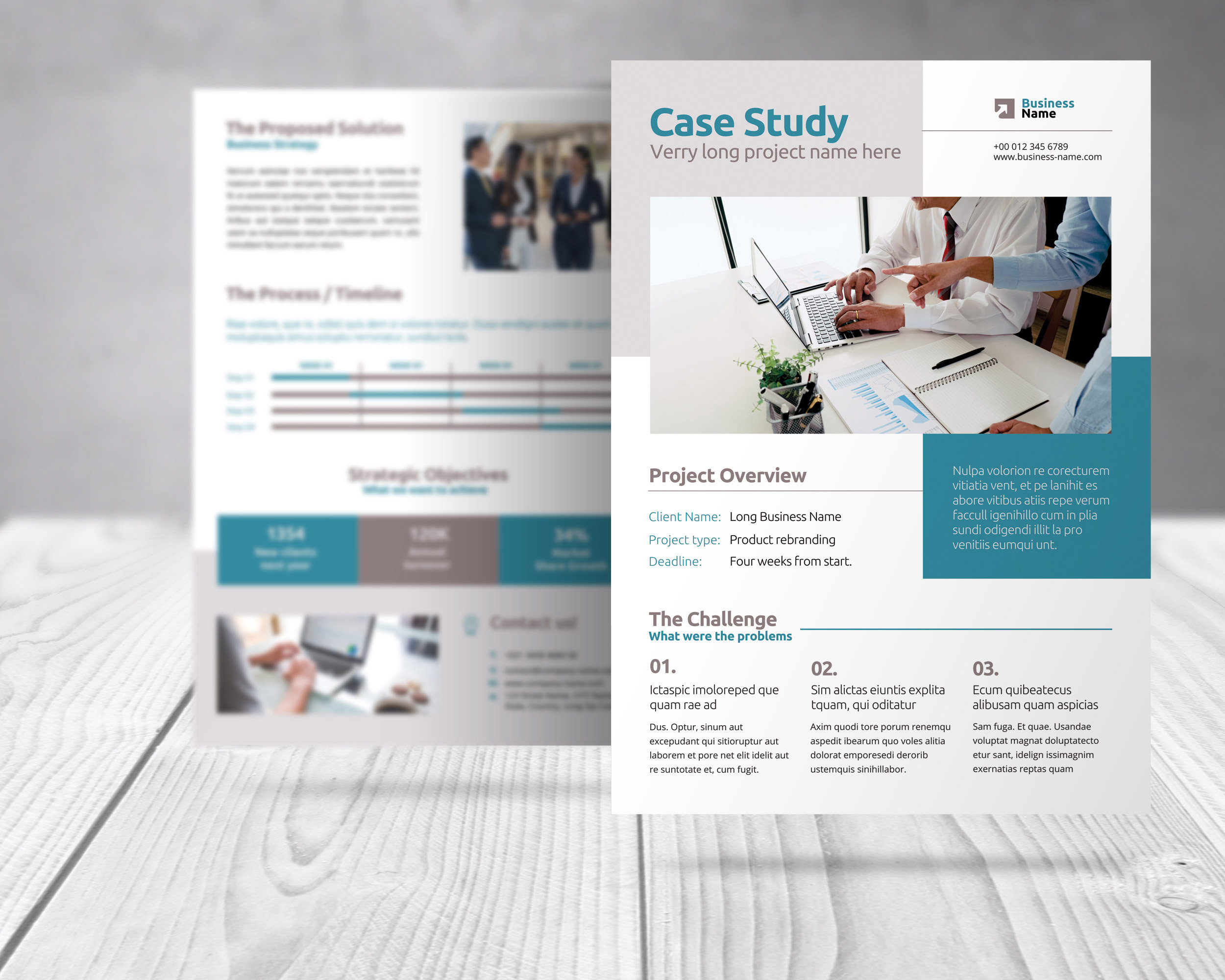 Company Case Study Template Canva, Brief Case Study Brochure Design ...