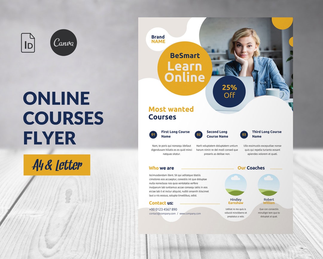 Course Launch Flyer Template, Coaching Flyer DIY Canva, Flyer Course ...