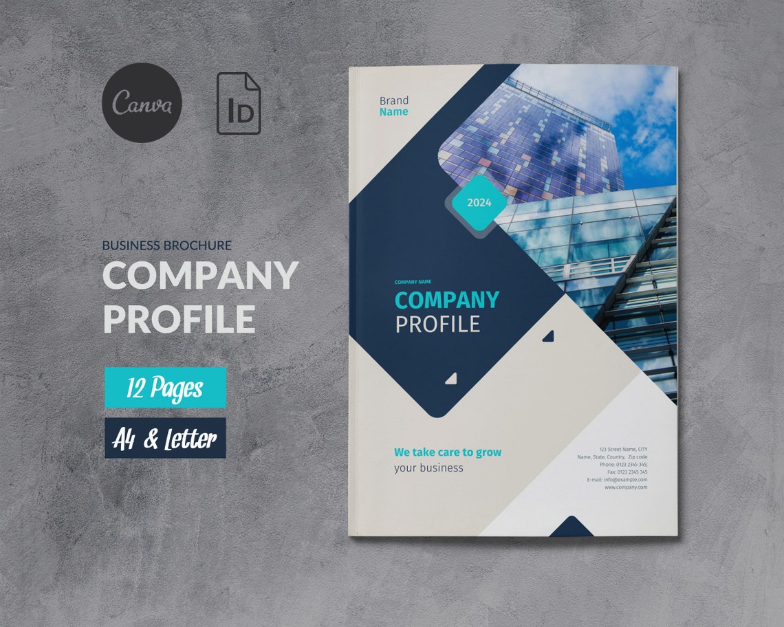 Company Profile Brochure Template, Canva Business Brochure, Corporate Brochure, Business Profile ...