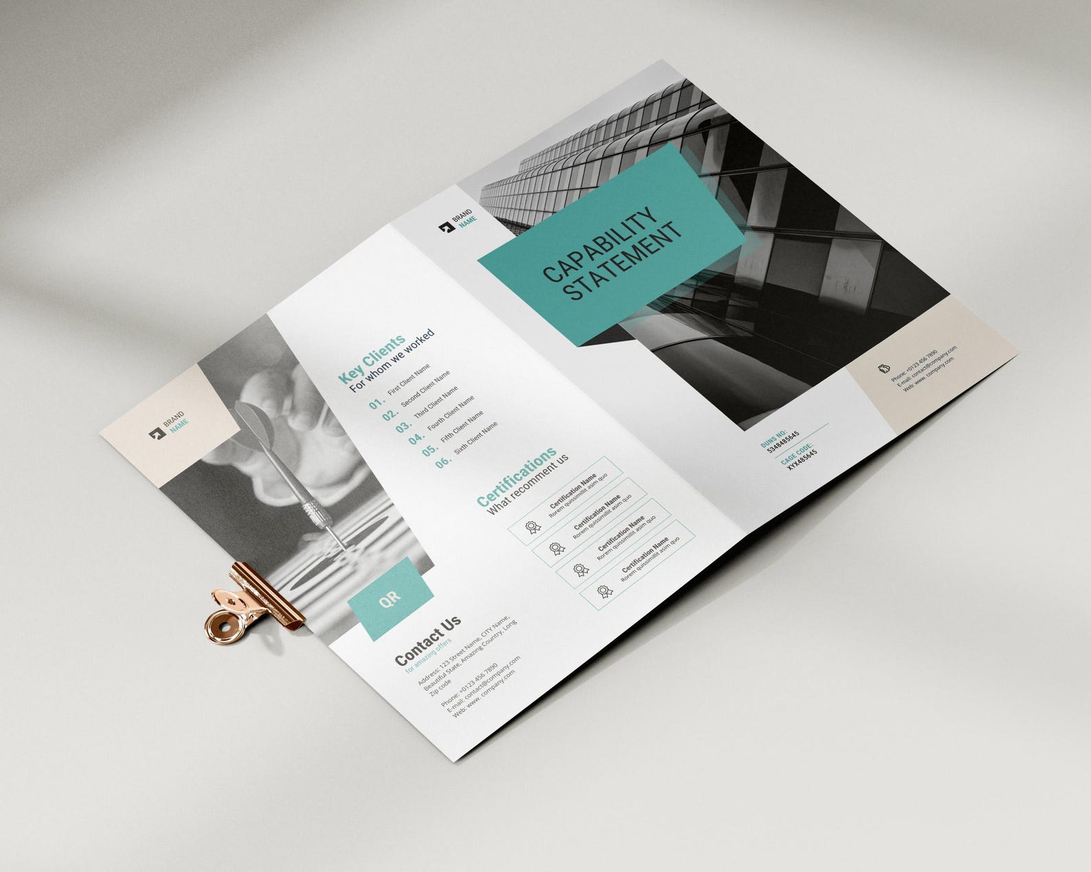 Capability Statement Template Canva Business Brochure Bifold, Business Document Capability ...