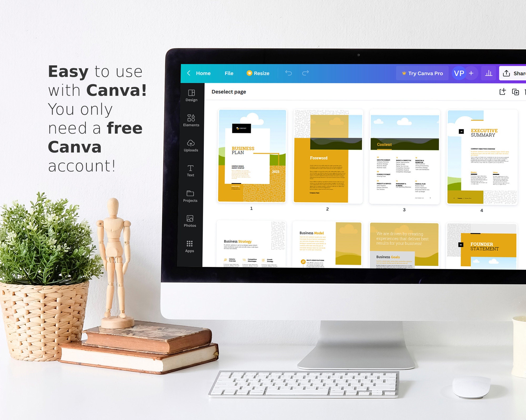 Business Plan Template, Canva Business Plan, Business Plan Word ...
