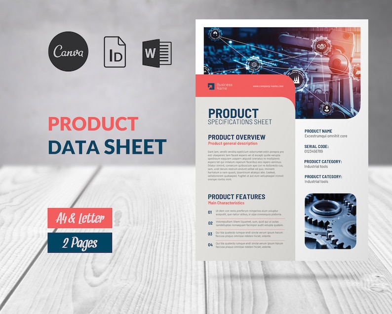 Product Sheet Template Canva Flyer, Product Template Marketing Sheet ...