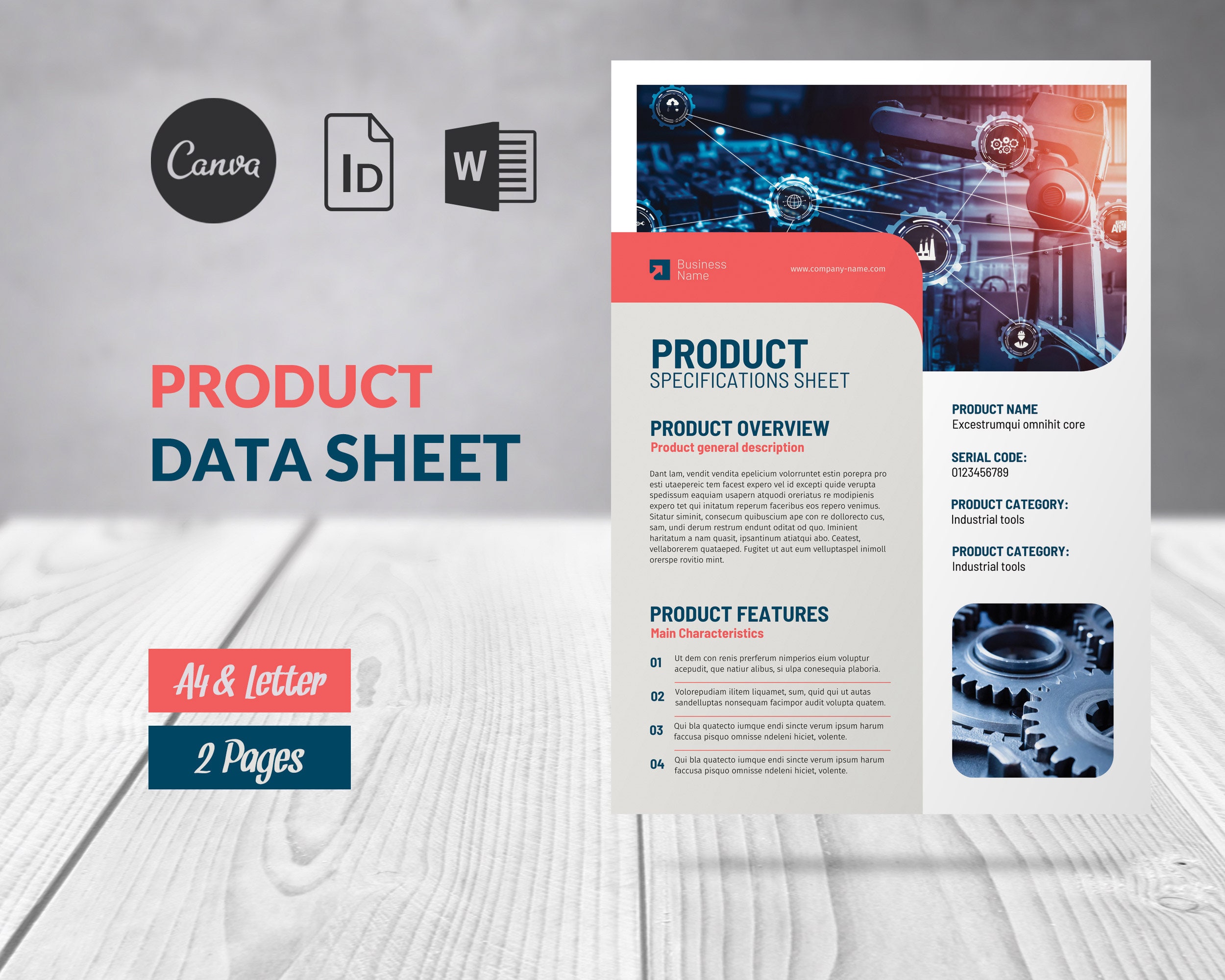 Product Sheet Template Canva Flyer, Product Template Marketing Sheet ...
