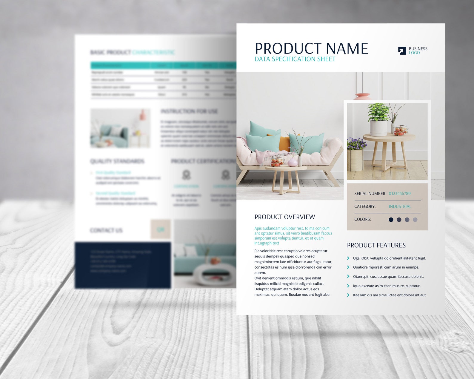 Product Sheet Template Canva Flyer, Word Editable Design Product Data ...