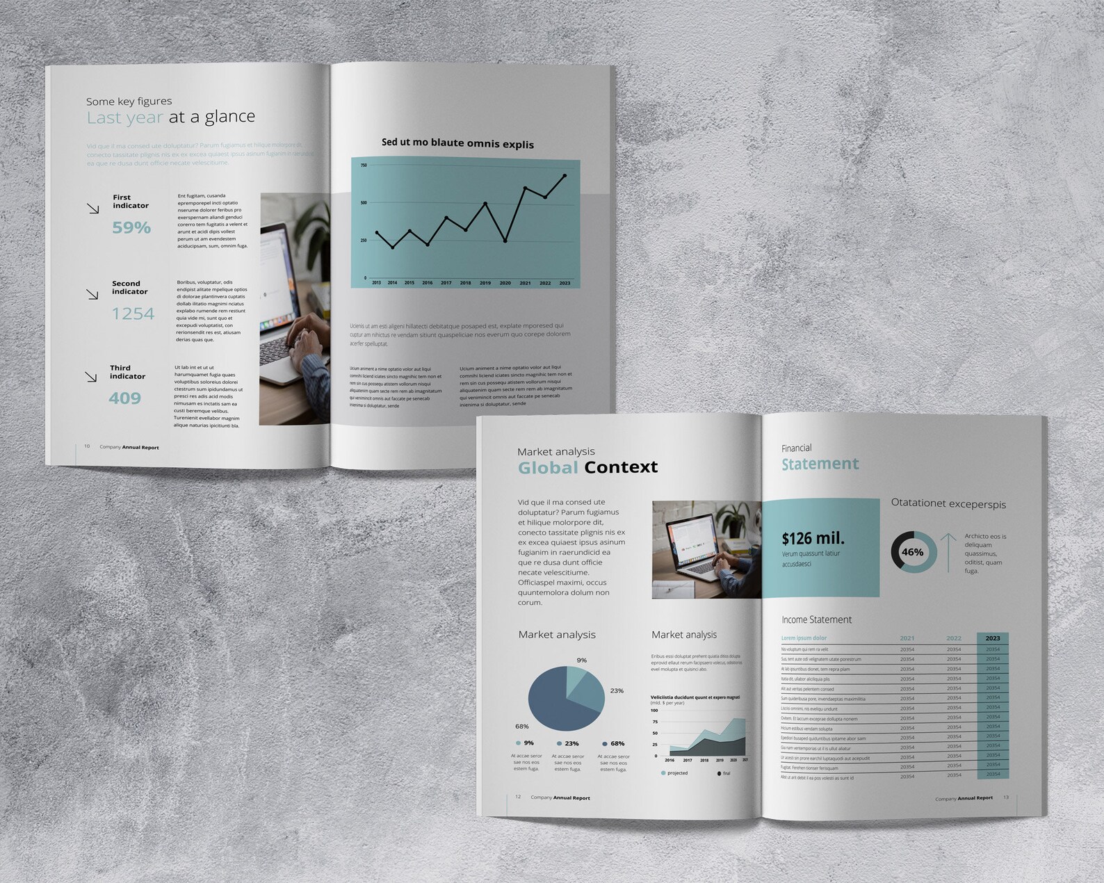 Annual Report Template Canva, Report Business Brochure, Word Template ...