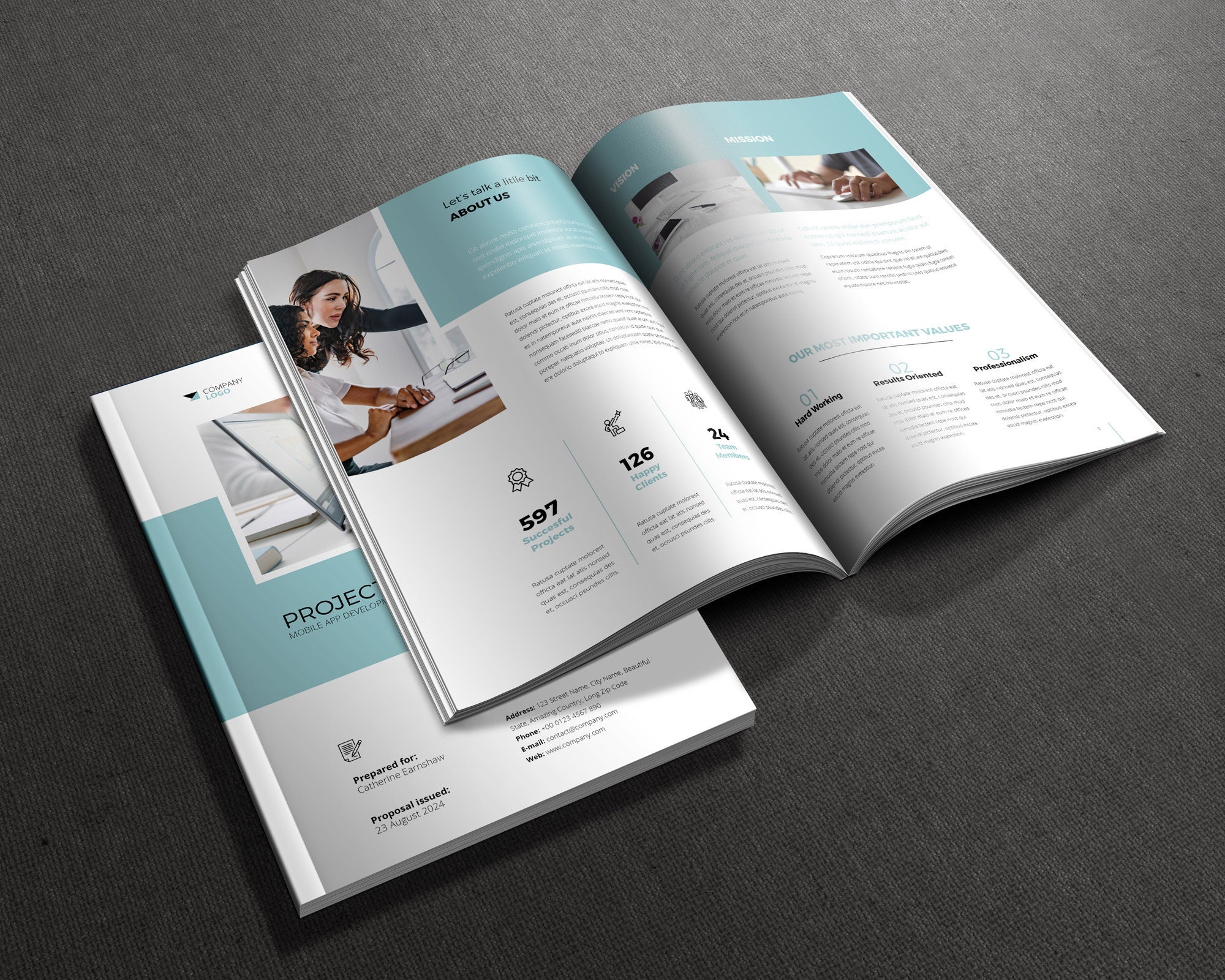 Brief Project Proposal Canva | Business Proposal Word | Client Proposal ...