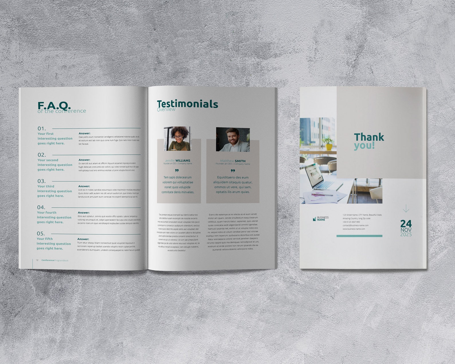Conference Template Agenda Canva, Business Event Schedule Booklet ...