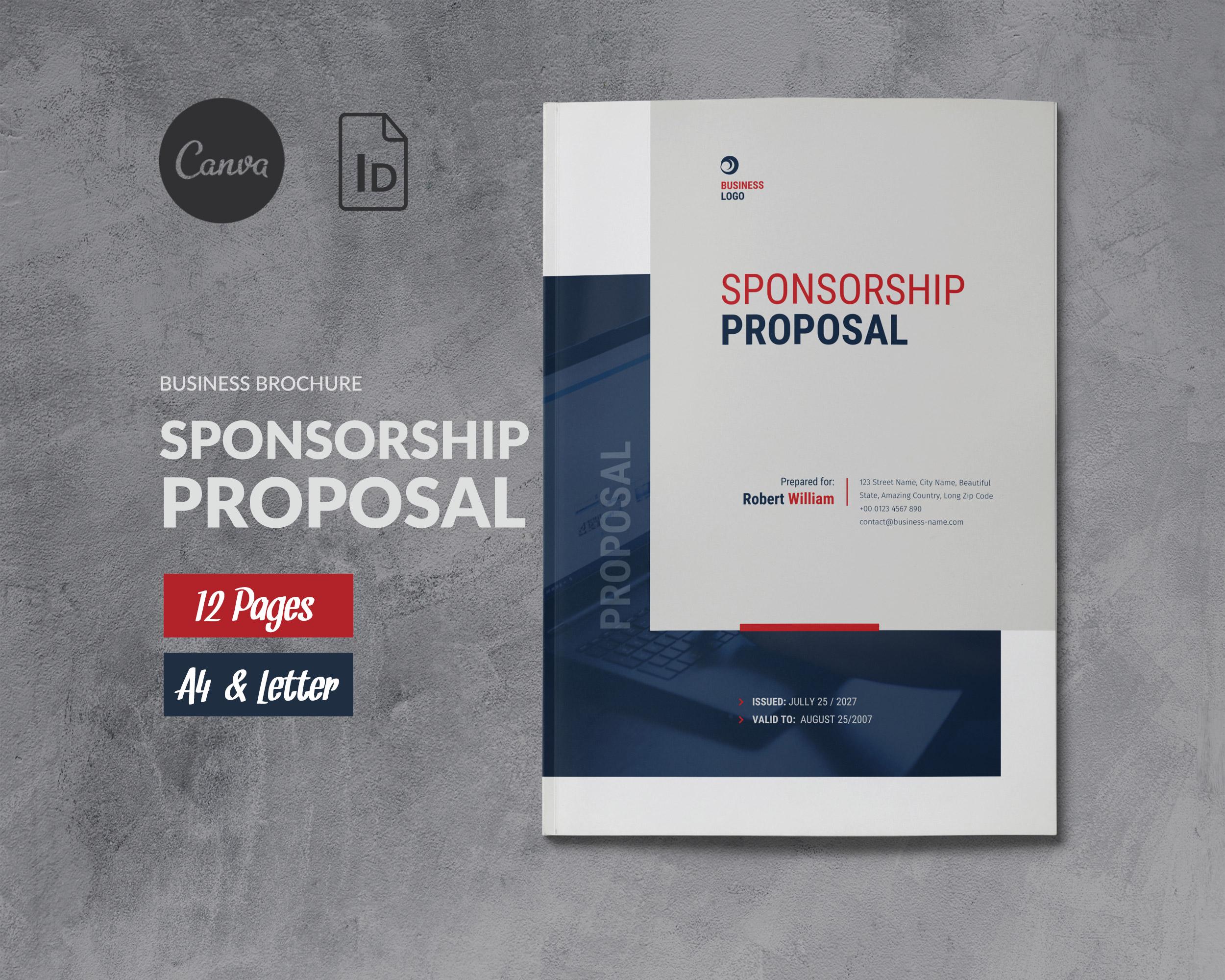 Sponsorship Proposal Template Canva, Nonprofit Event Fundraising ...