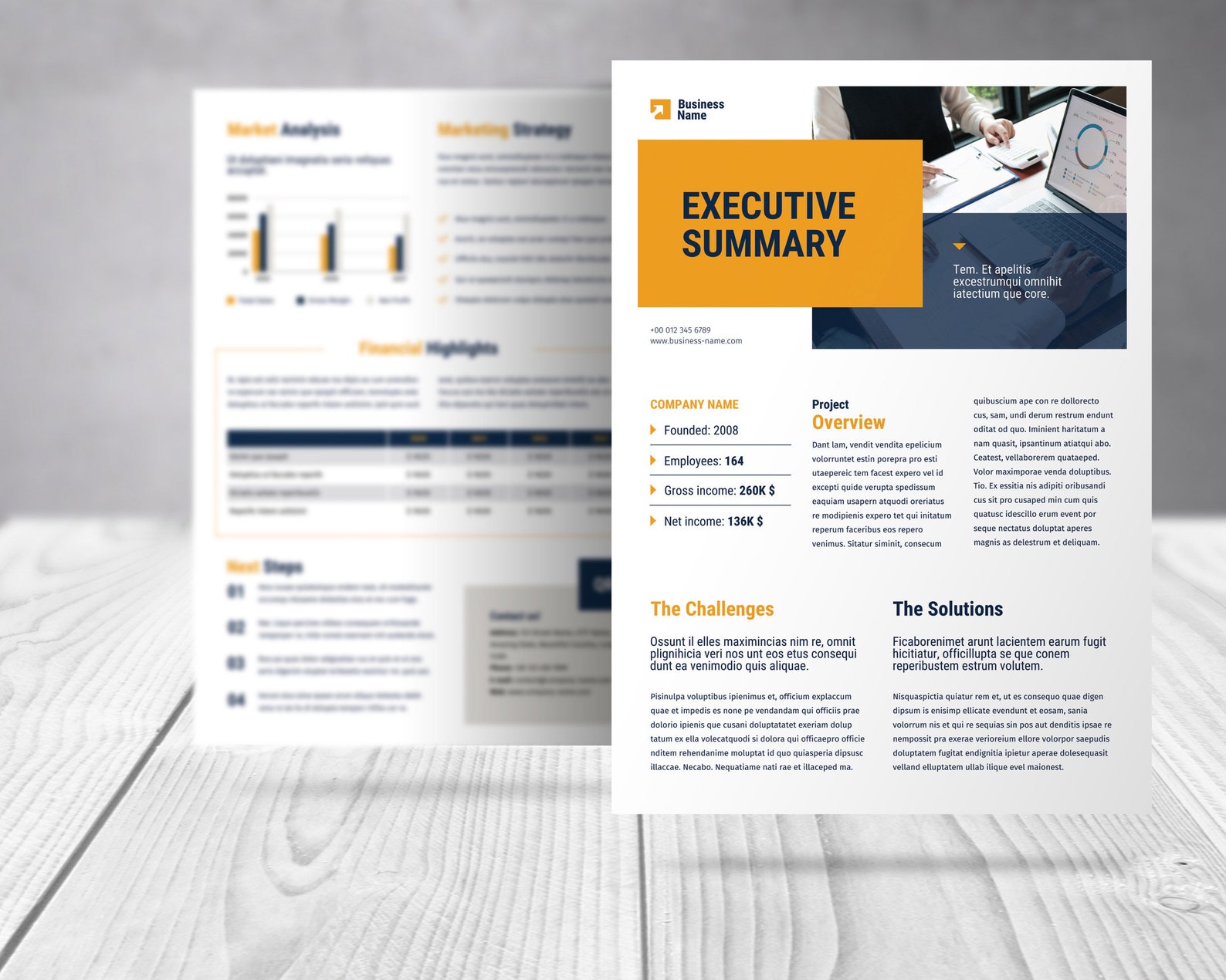 Business Executive Summary Template Canva, Word Template Small Business ...