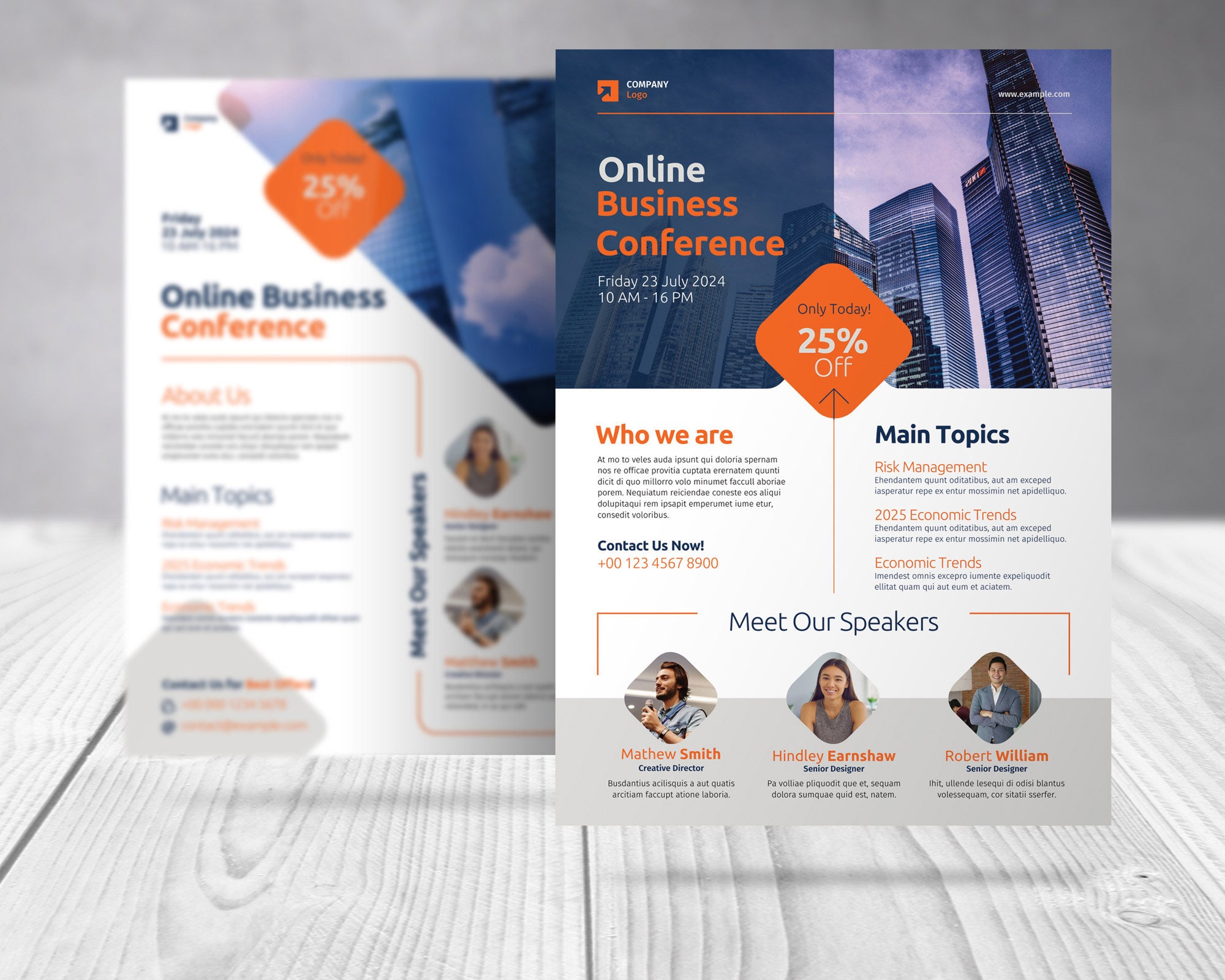 Business Conference Flyer Template, Event Flyer Canva Editable, Live ...