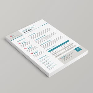 Simple One-page Proposal Canva Template, Minimal Project Proposal Word ...