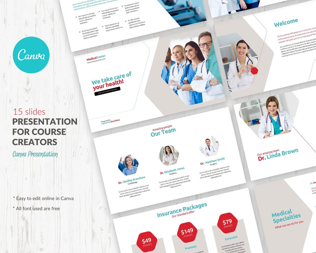 Healthcare Medical Slide Deck Template Canva, Medical Business ...