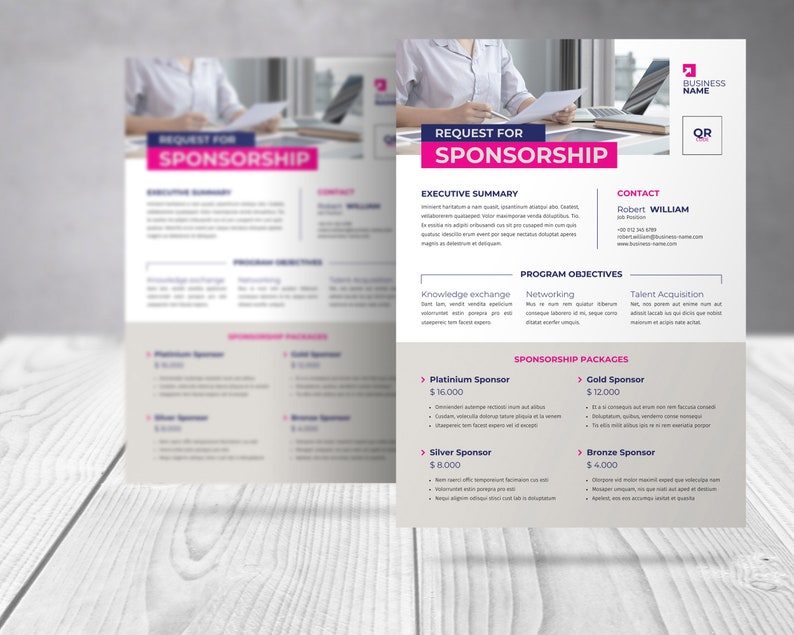 Flyer Sponsorship Request Template Canva, Flyer Event Fundraiser ...