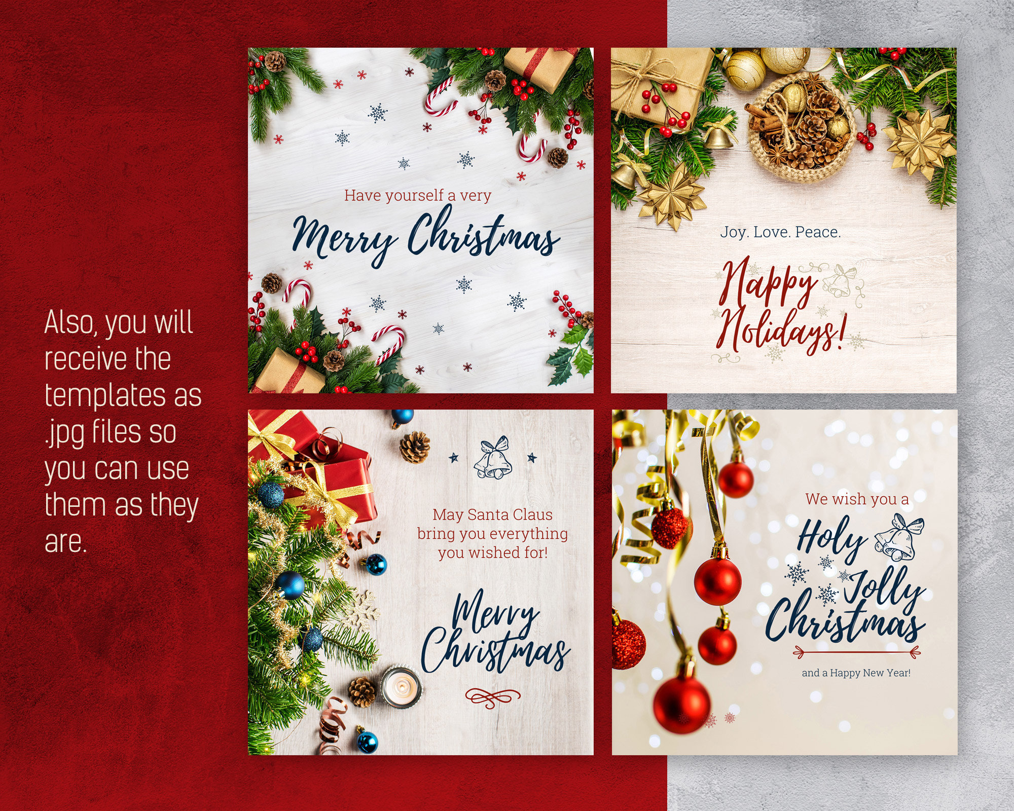 Canva Christmas Instagram Template, Christmas Post Template Canva ...