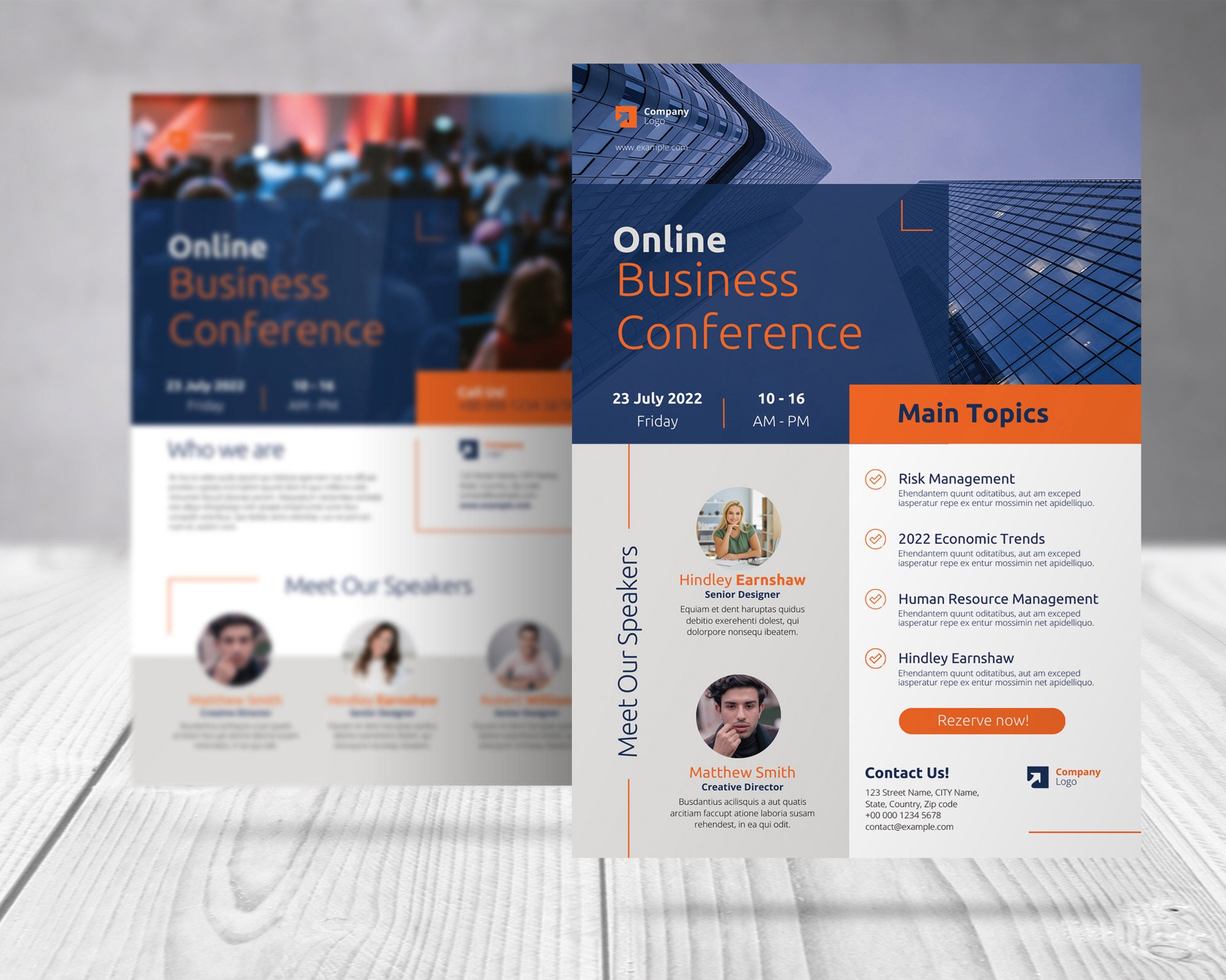 Business Conference Flyer Template, Event Promo Flyer Canva, Business ...