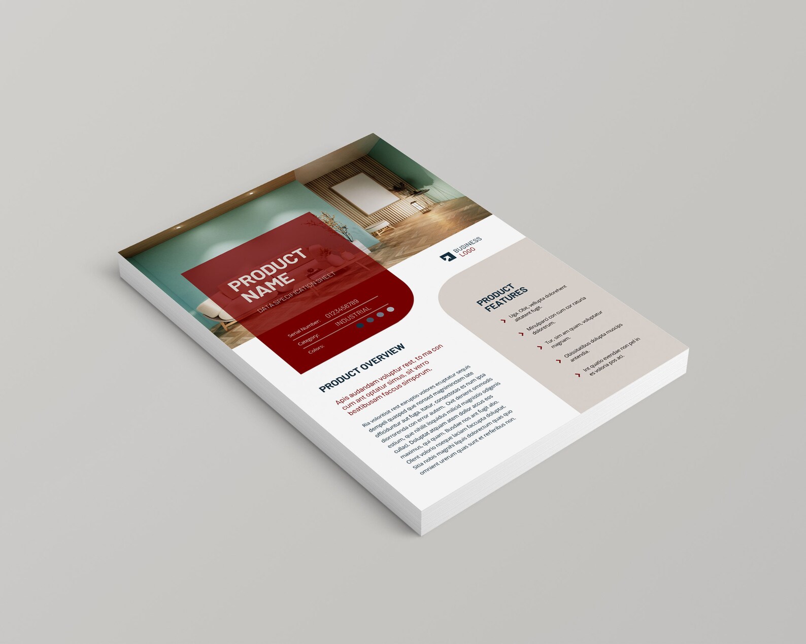 Product Sheet Template Canva Flyer, Word Editable Design Product Data ...