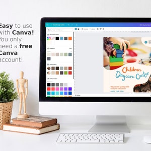 Child Daycare Flyer Template Canva Editable, Children Day-care Poster ...