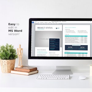 Project Status Report Template Canva, Progress Report Template Word ...
