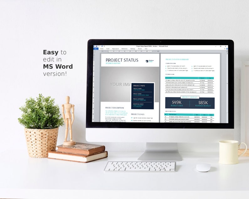 Project Status Report Template Canva, Progress Report Template Word, Client Project Report Sheet ...