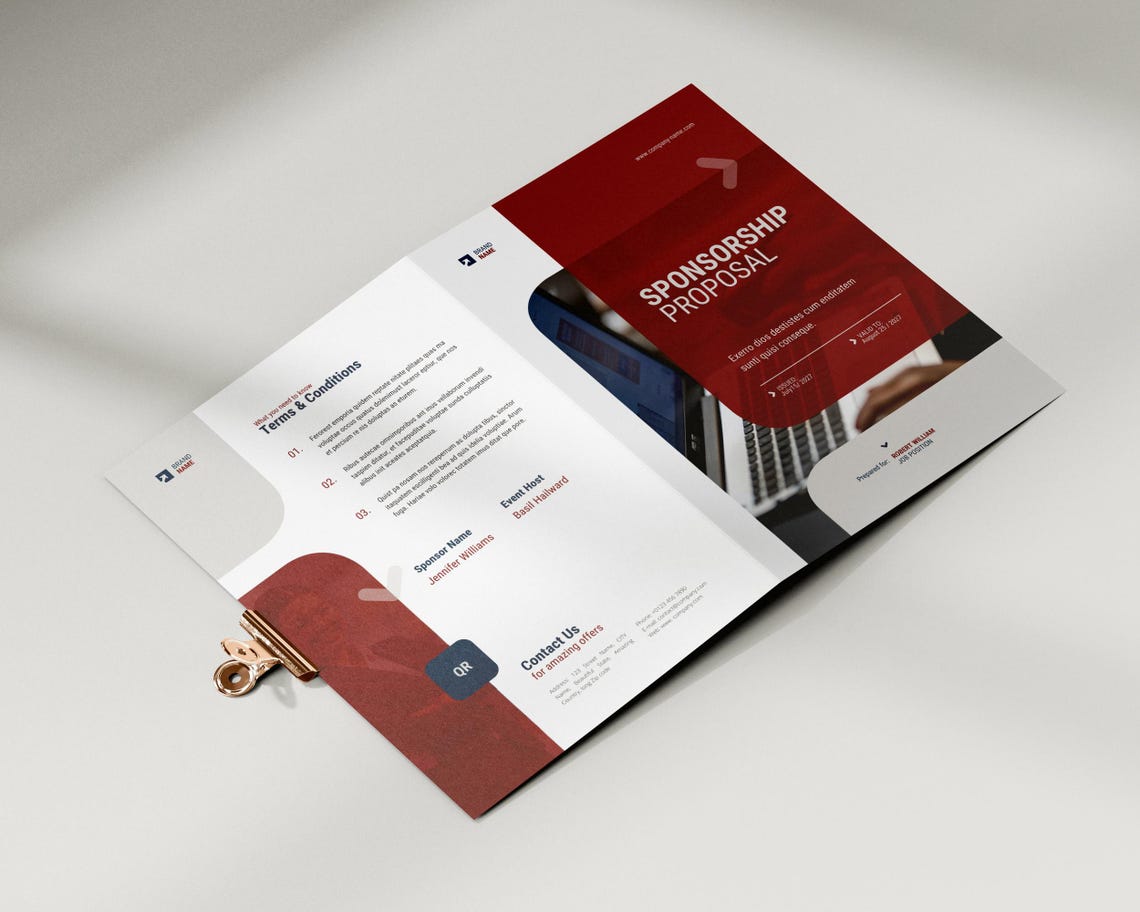 Sponsorship Proposal Template Canva, Fundraising Nonprofit Event ...