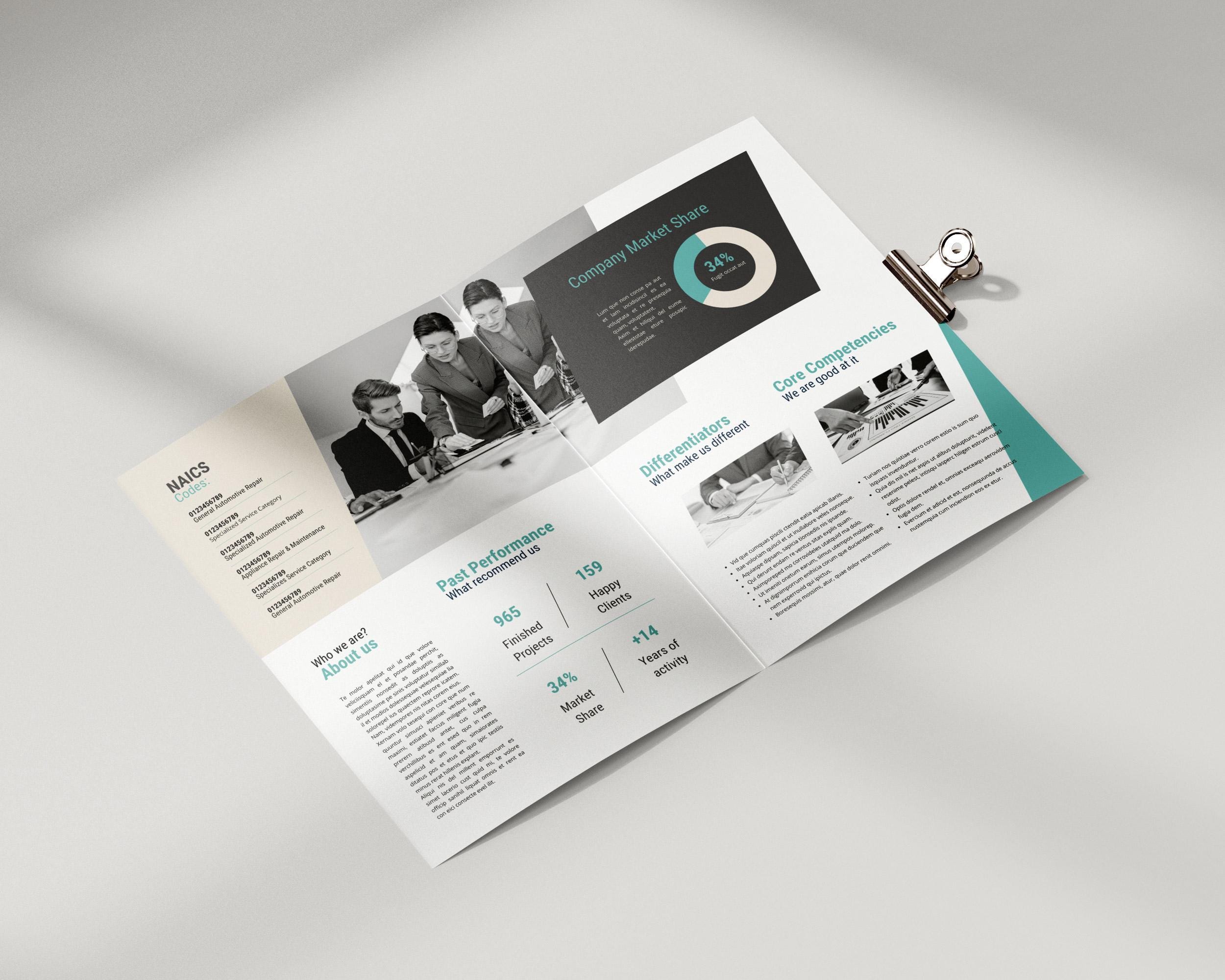 Capability Statement Template Canva Business Brochure Bifold, Business ...