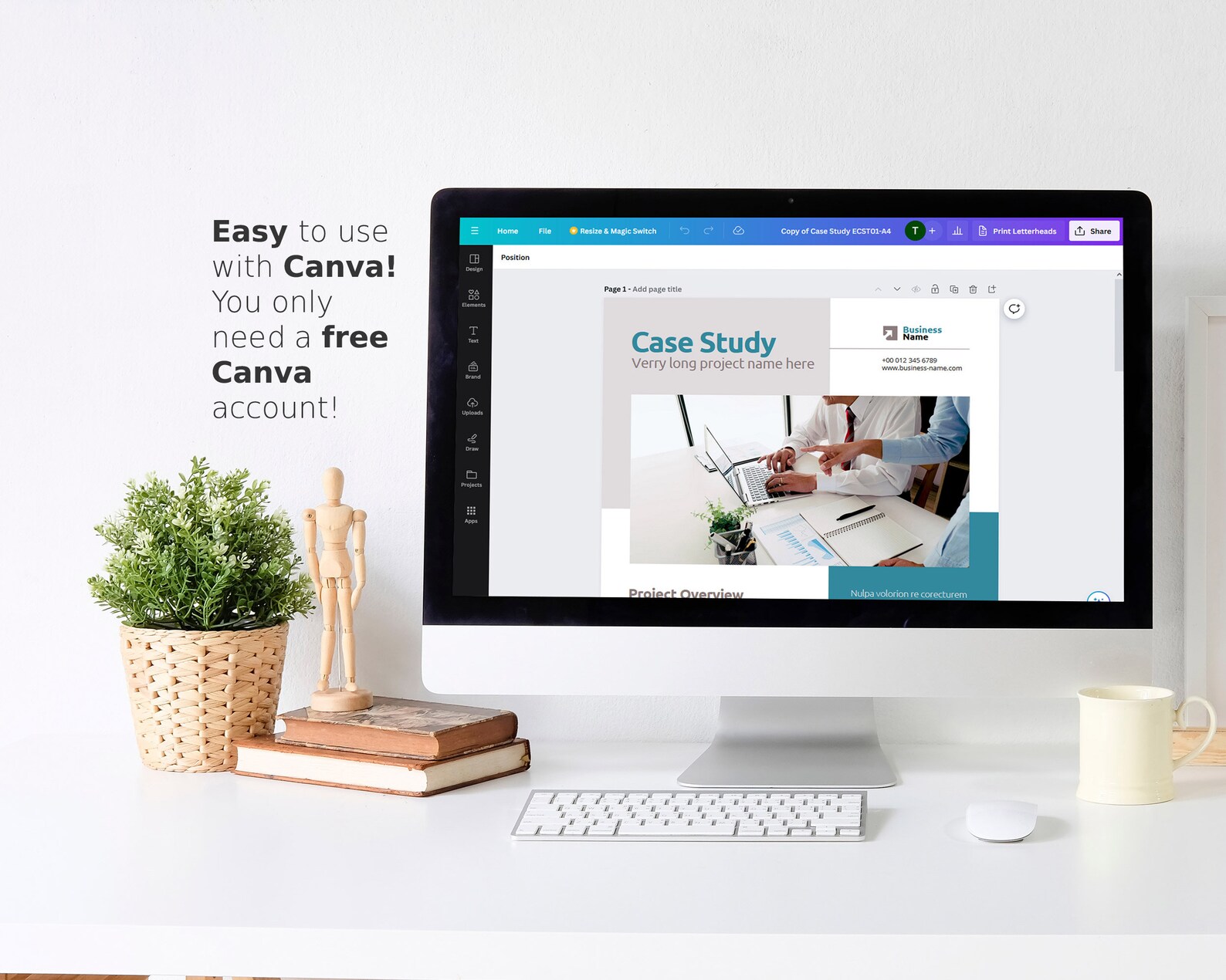 Company Case Study Template Canva, Brief Case Study Brochure Design ...