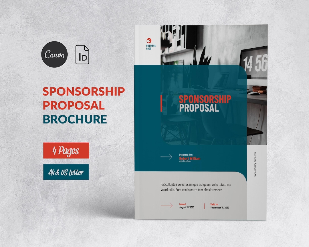 Sponsorship Proposal Template Canva, Fundraising Nonprofit Event ...