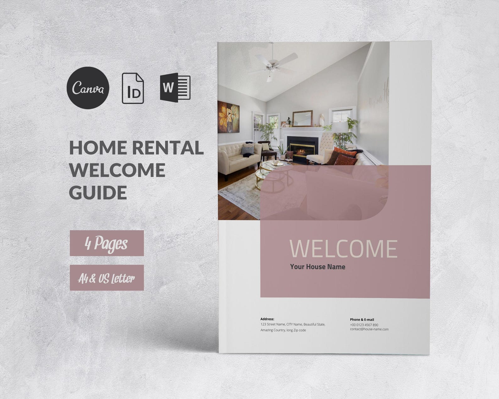 Airbnb Welcome Book Template Canva, Airbnb Checklist House Rules Manual ...
