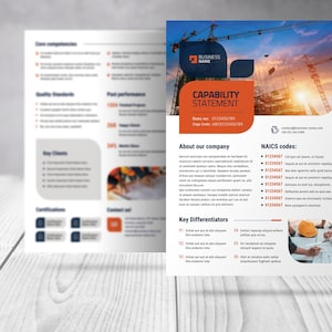 Business Capability Statement Template Canva Editable, Business Document Capability, Flyer ...