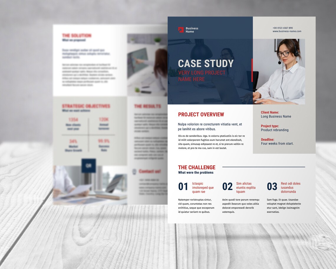 Company Case Study Template Canva, Brochure Template Word Client ...