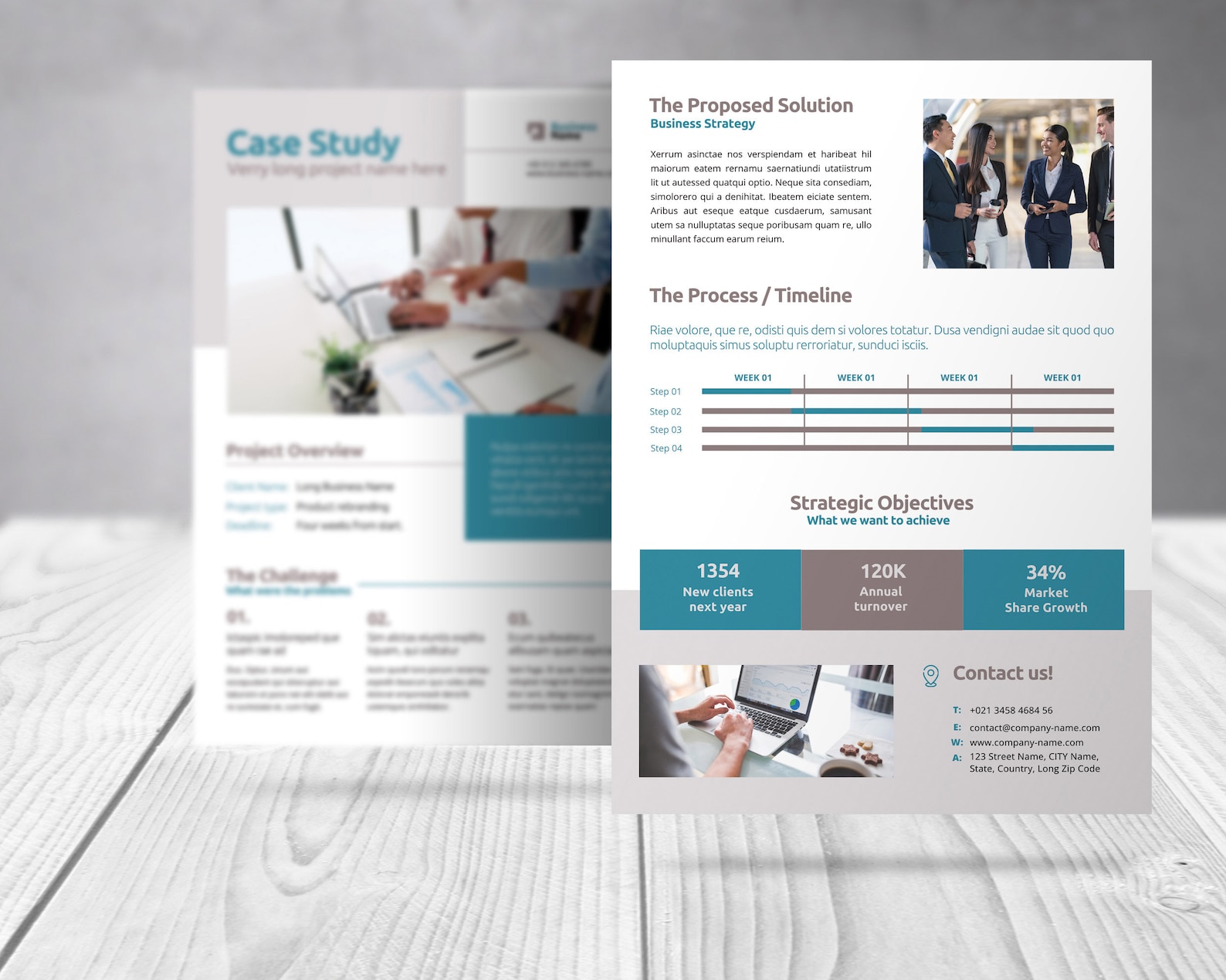 Company Case Study Template Canva, Brief Case Study Brochure Design ...