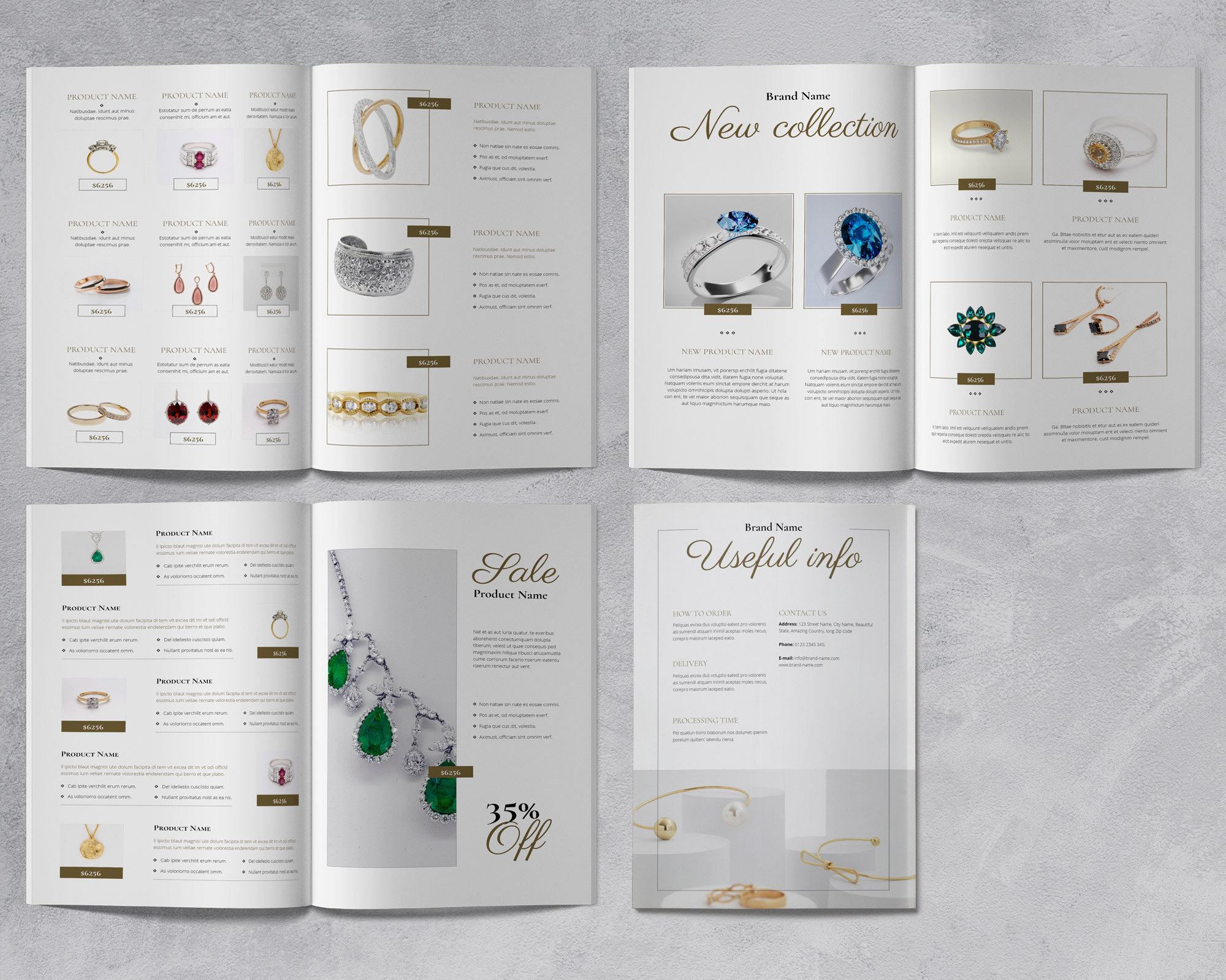 Jewelry Line Sheet Template Product Catalog. Canva Product - Etsy