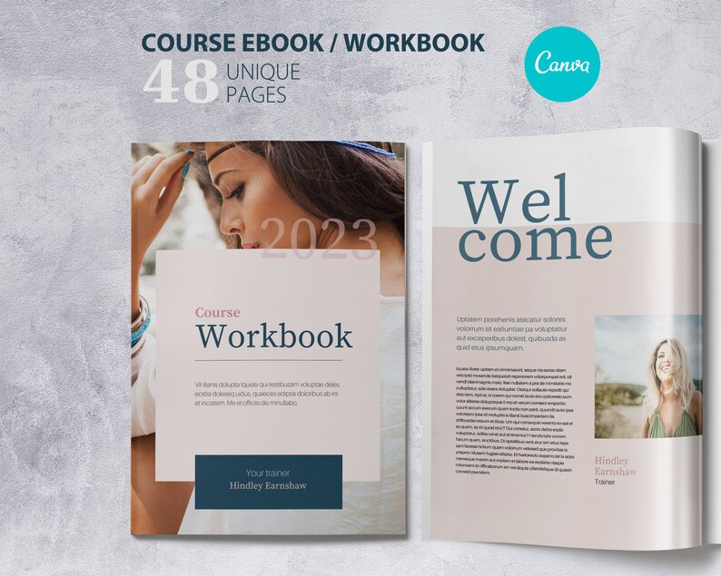 Online Course Workbook Template Canva, Digital Workbook Canva Coaching ...