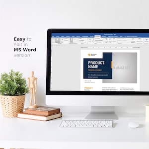 Product Sheet Template Canva, Flyer Product Data Sheet, MS Word ...