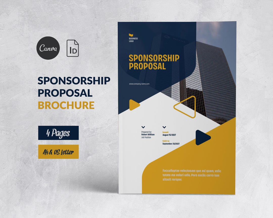 Sponsorship Proposal Template Canva, Fundraising Nonprofit Event ...