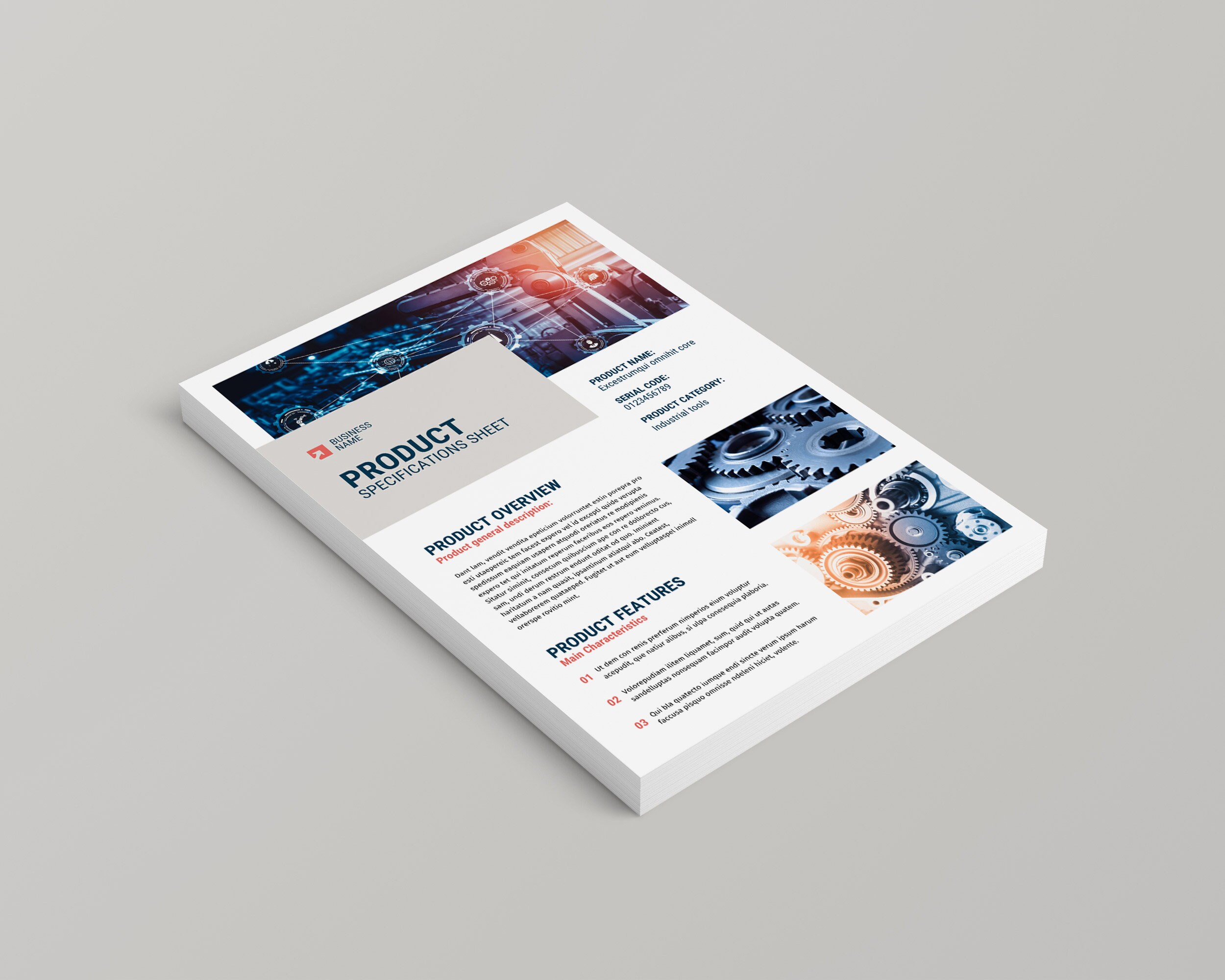 Product Sheet Template Canva Flyer, Word Editable Design Product Data ...