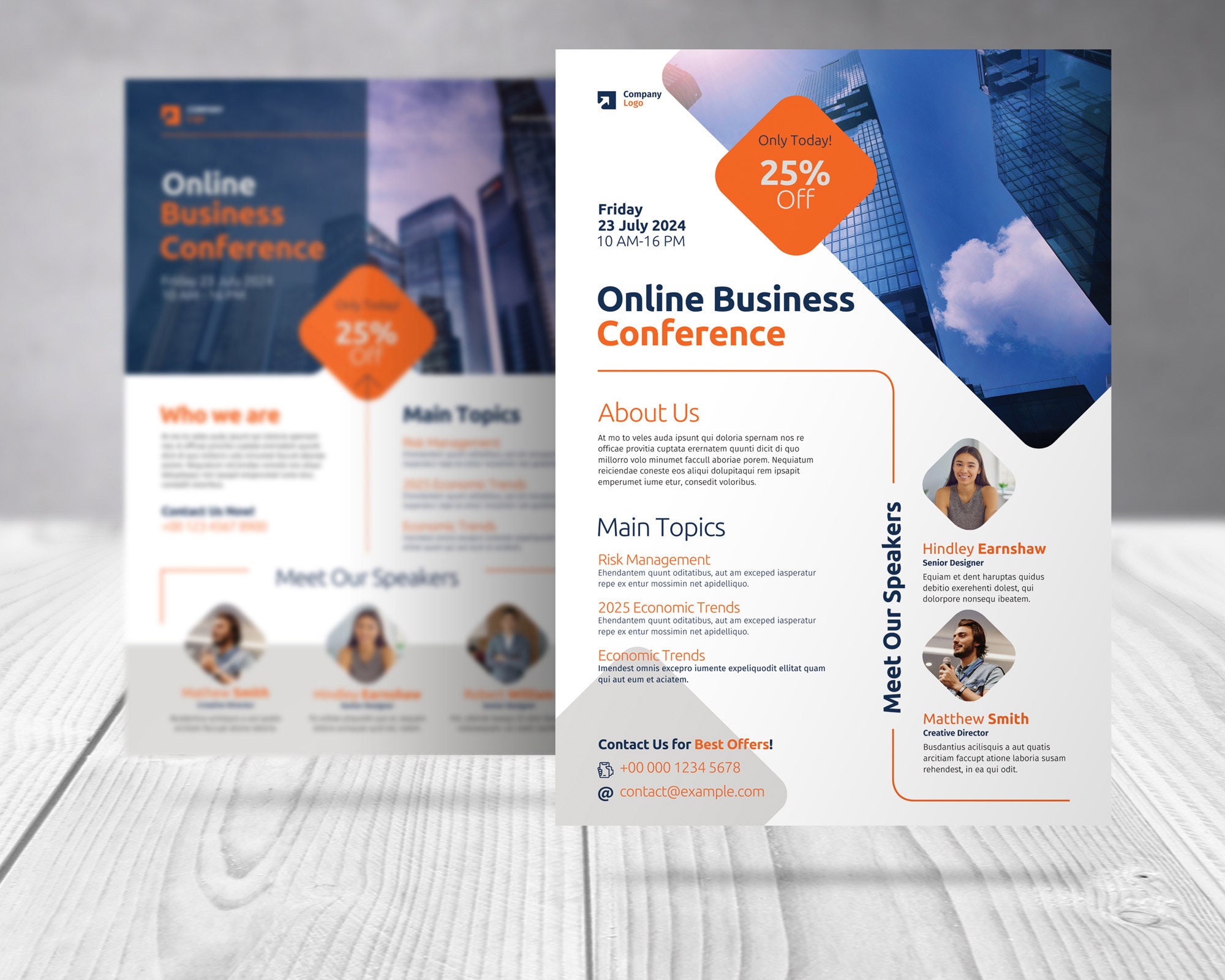 Business Conference Flyer Template, Event Flyer Canva Editable, Live ...