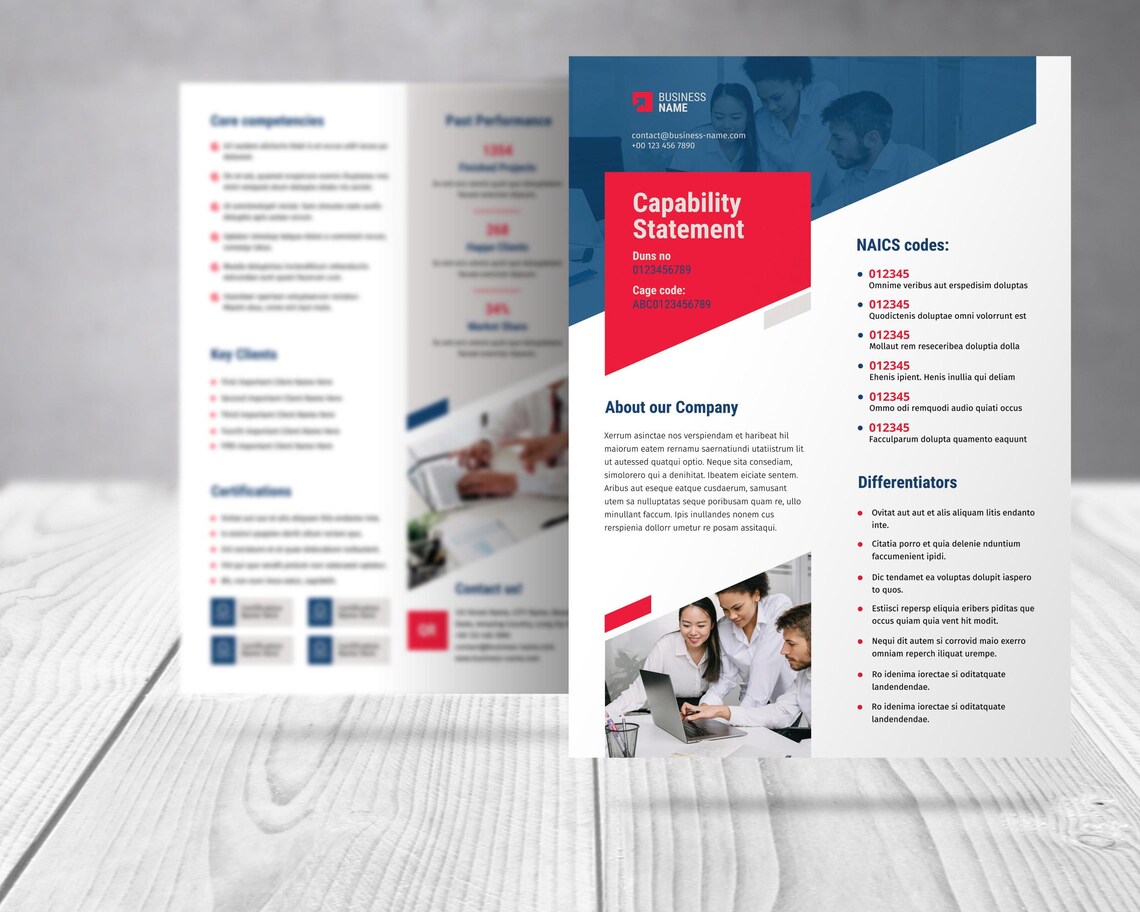Business Capability Statement Template Canva Editable, Flyer Business ...