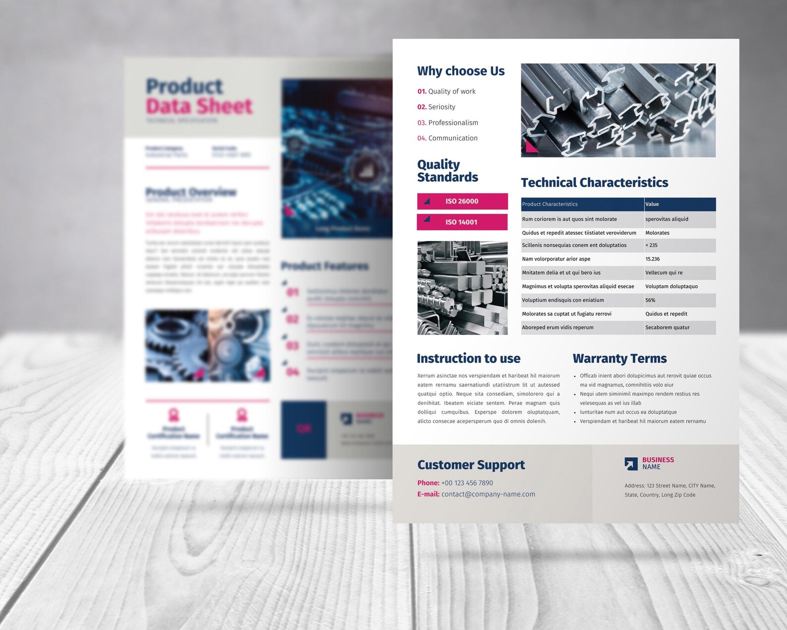 Product Specification Sheet Template Canva, Product Data Sheet Word ...