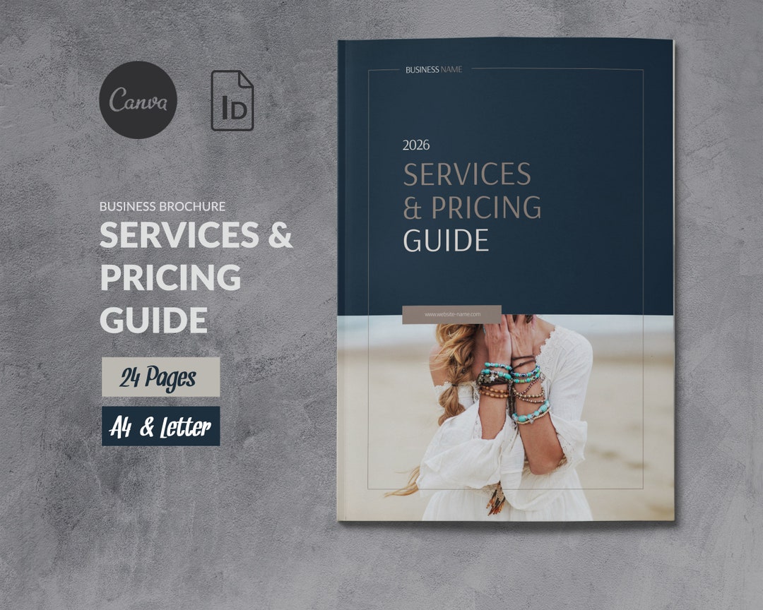 Services Pricing Guide Template Canva, Professional Client Proposal ...