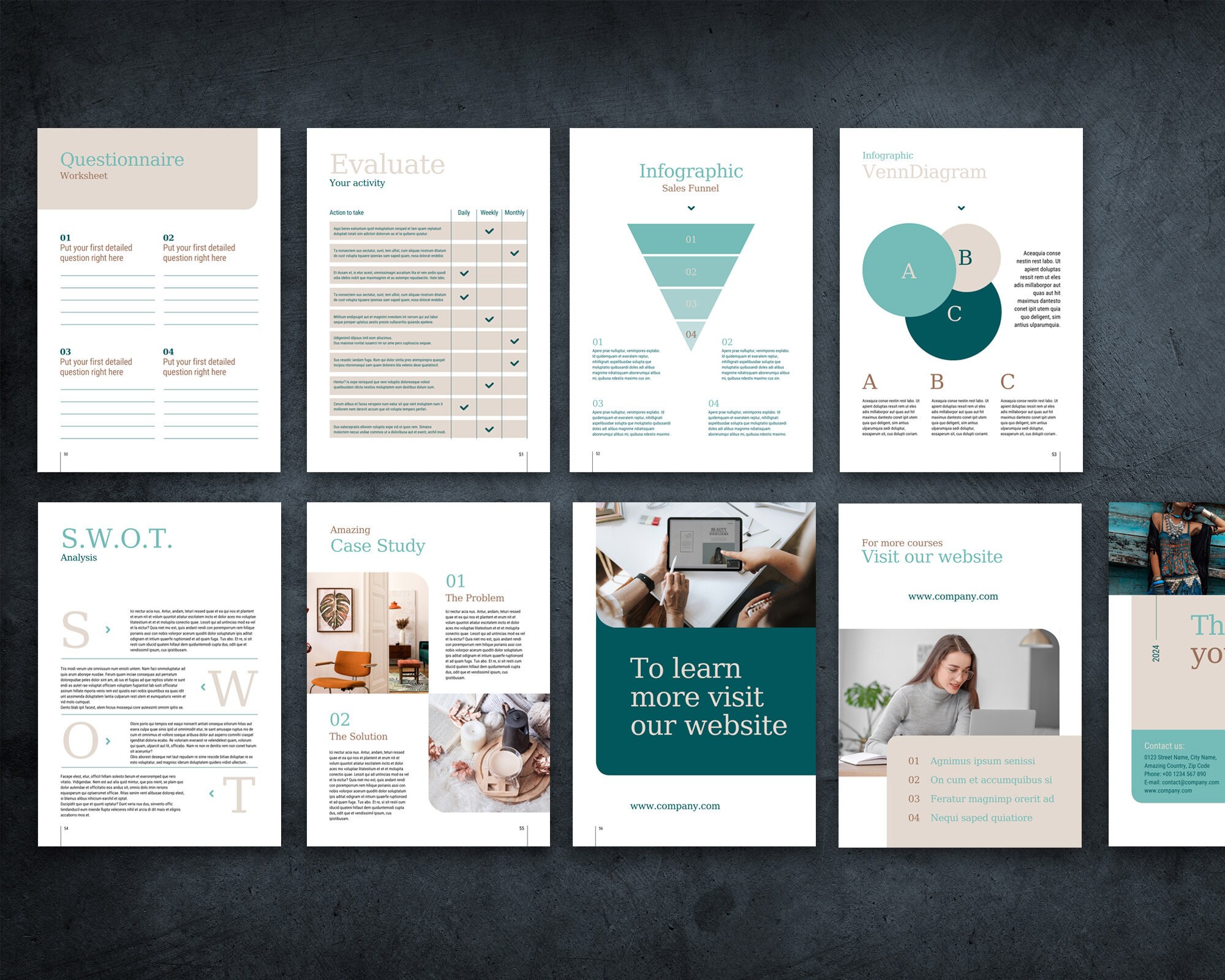Coaching Workbook Template Canva, Magazine Ebook Template Canva Course ...
